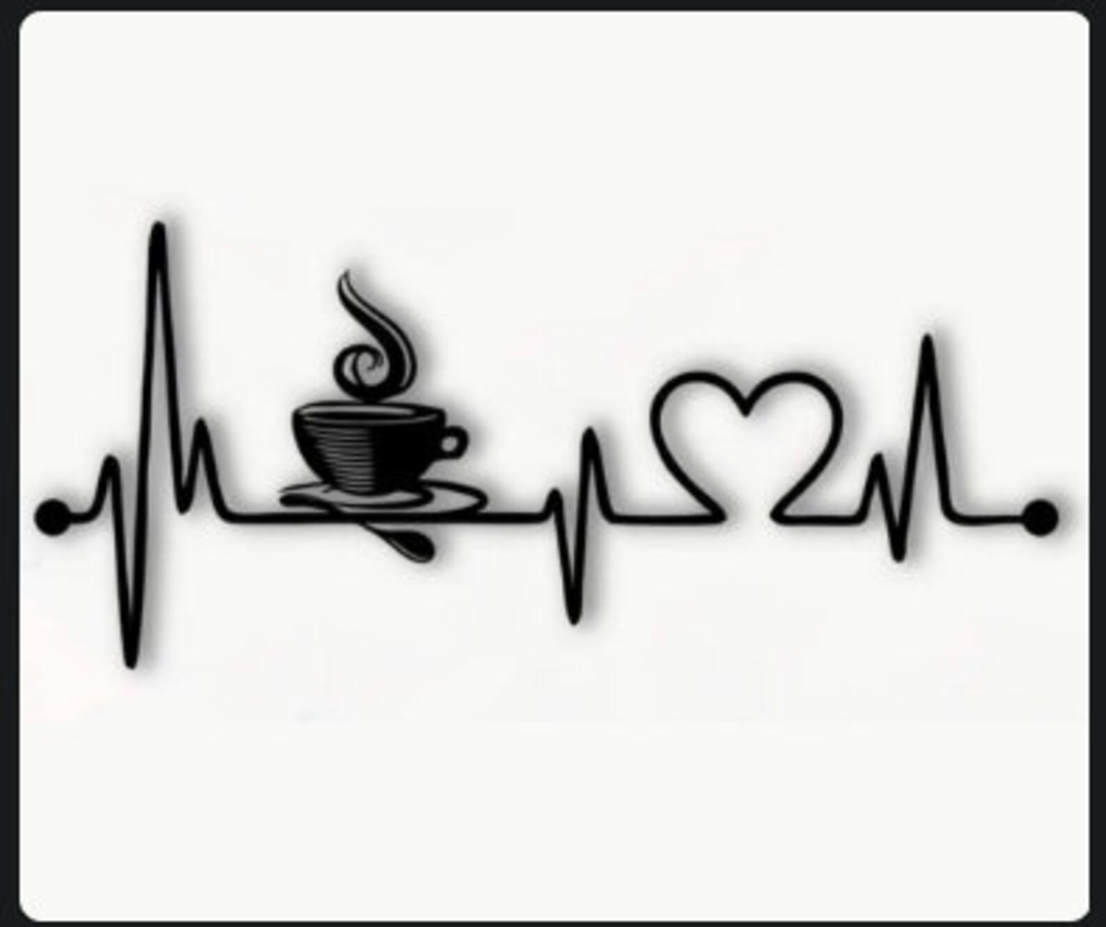 Laser Cut Coffee Heartbeat Lifeline Wall Art Cdr Svg Dxf Ai File - Etsy