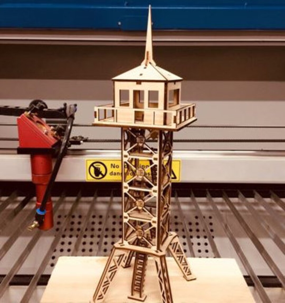 Laser Cut Wooden Military Tower Cdr Dxf Svg Ai File - Etsy