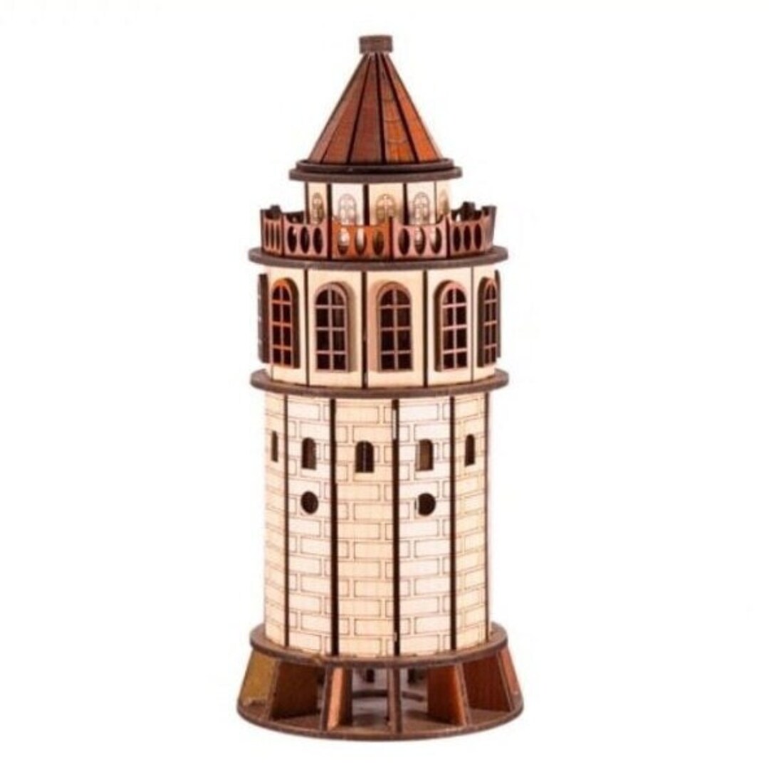 Laser Cut 3D Wooden Lighthouse Tower Building Model Cdr Dxf Svg Ai File ...