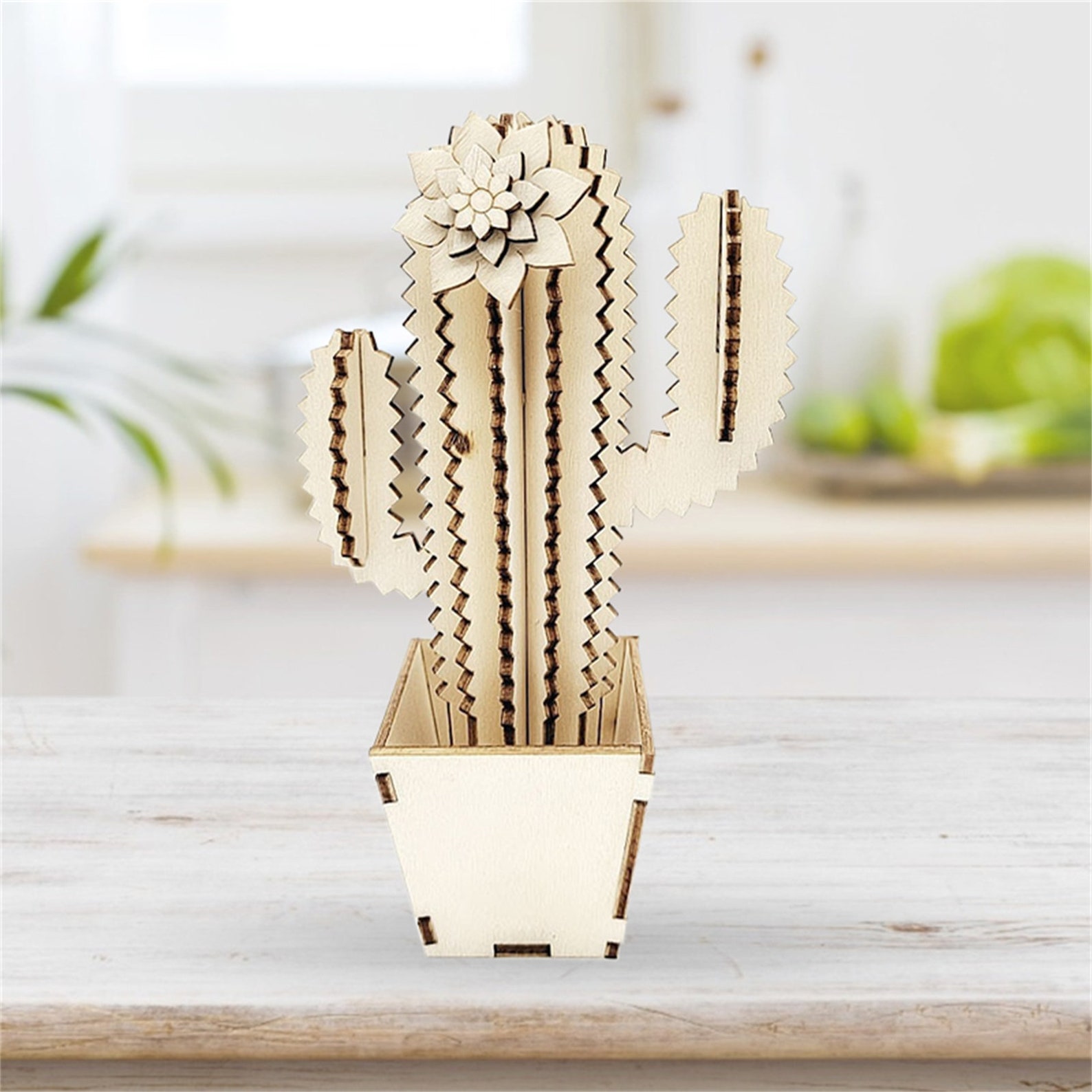 Laser Cut Wooden Model Cactus Cdr Dxf Svg Ai File - Etsy