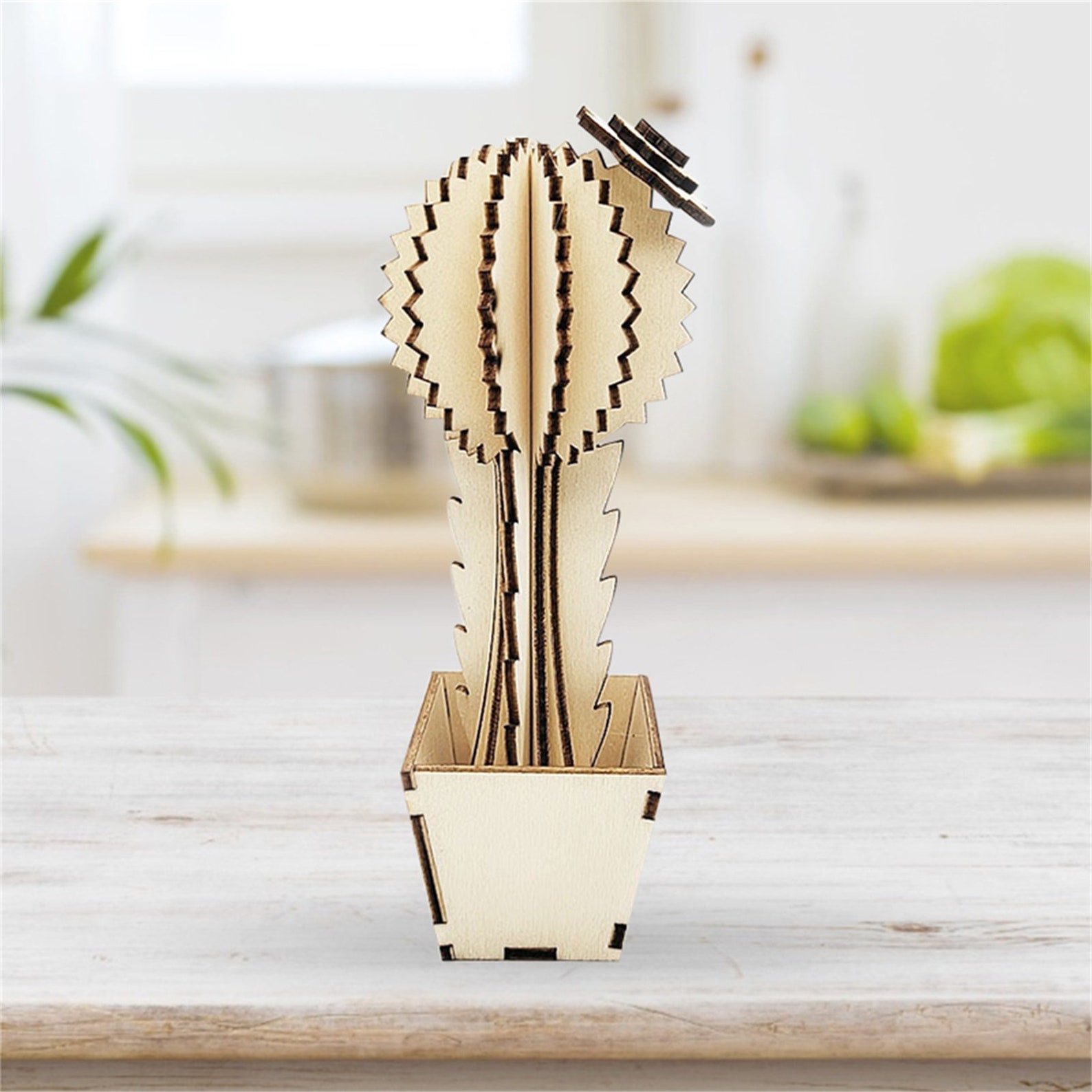 Laser Cut Wooden Model Cactus Cdr Dxf Svg Ai File - Etsy