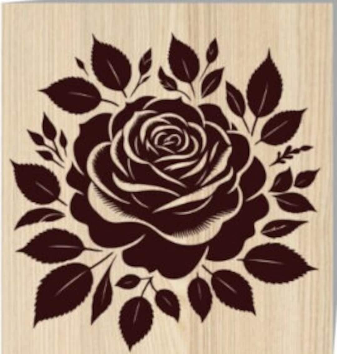 Laser Cut Rose Model Wall Art Cdr Dxf Svg Pdf File - Etsy