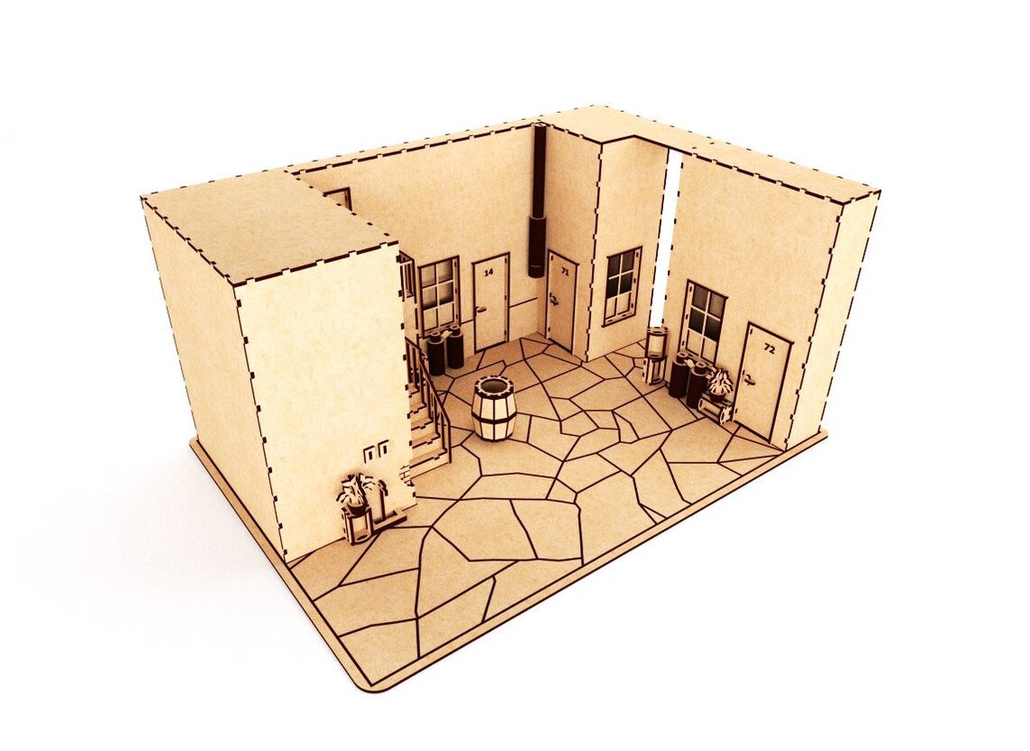 Laser Cut Wooden House Model CNC Laser Cdr Dxf Svg Ai File - Etsy