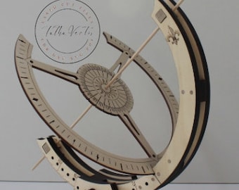 Laser Cut Mechanical Sundial 3D Model SVG Bundle Glowforge Wood Sundial ...
