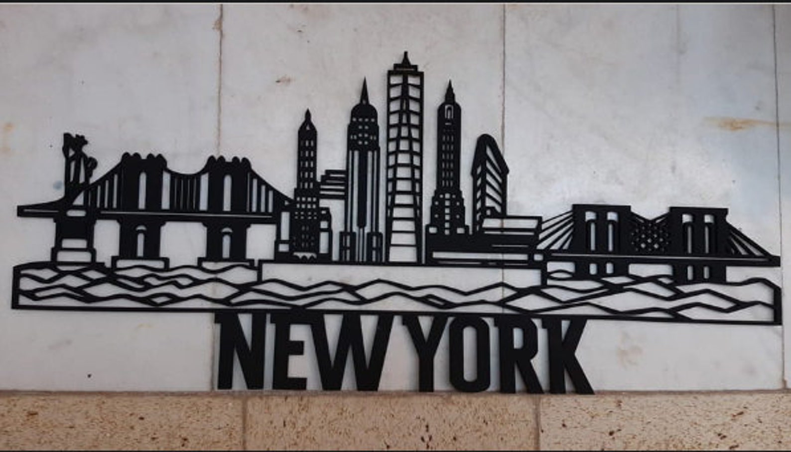 Laser Cut Decoration New York Cdr Dxf Svg Ai Vector File - Etsy