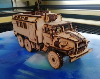 Laser Cut 3D Wooden Puzzle Loader Truck Toy Model Cdr Dxf Svg Ai Vector File - Etsy