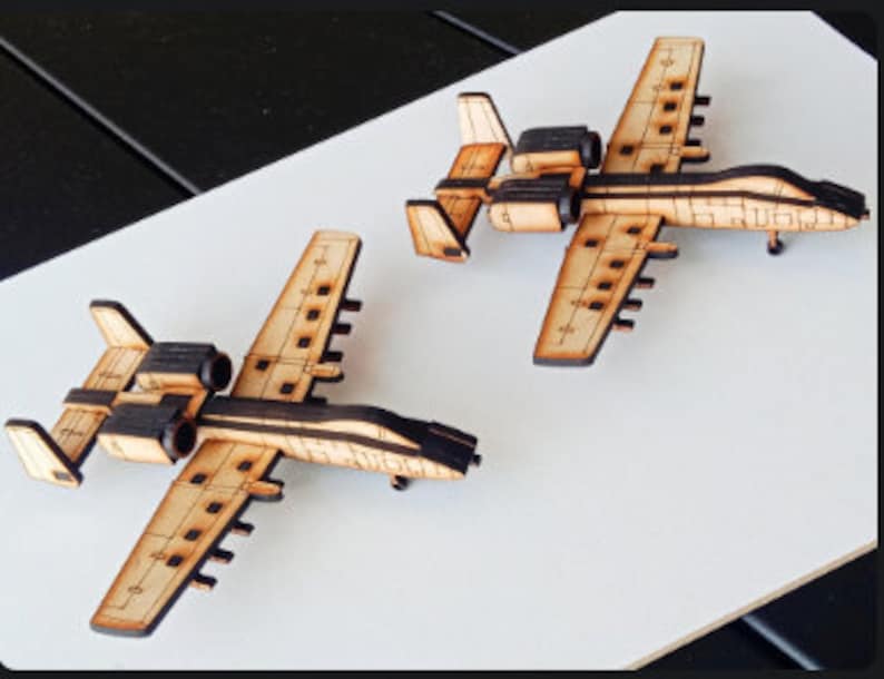 Laser Cut A-10 Thunderbolt Warthog 3D Aircraft Template Cdr Dxf Svg Aı ...