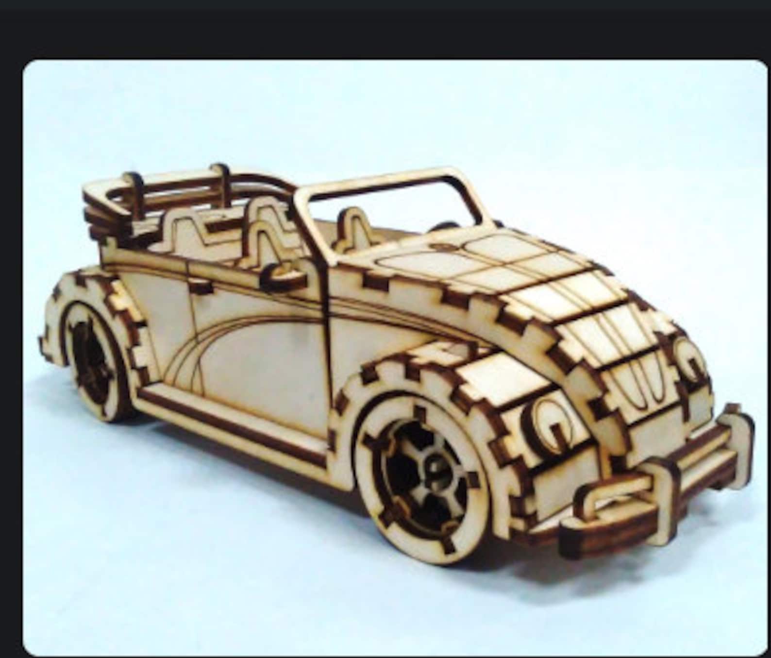 Laser Cut Volkswagen Beetle Convertible Toy Car Cdr Dxf Aı Svg File - Etsy