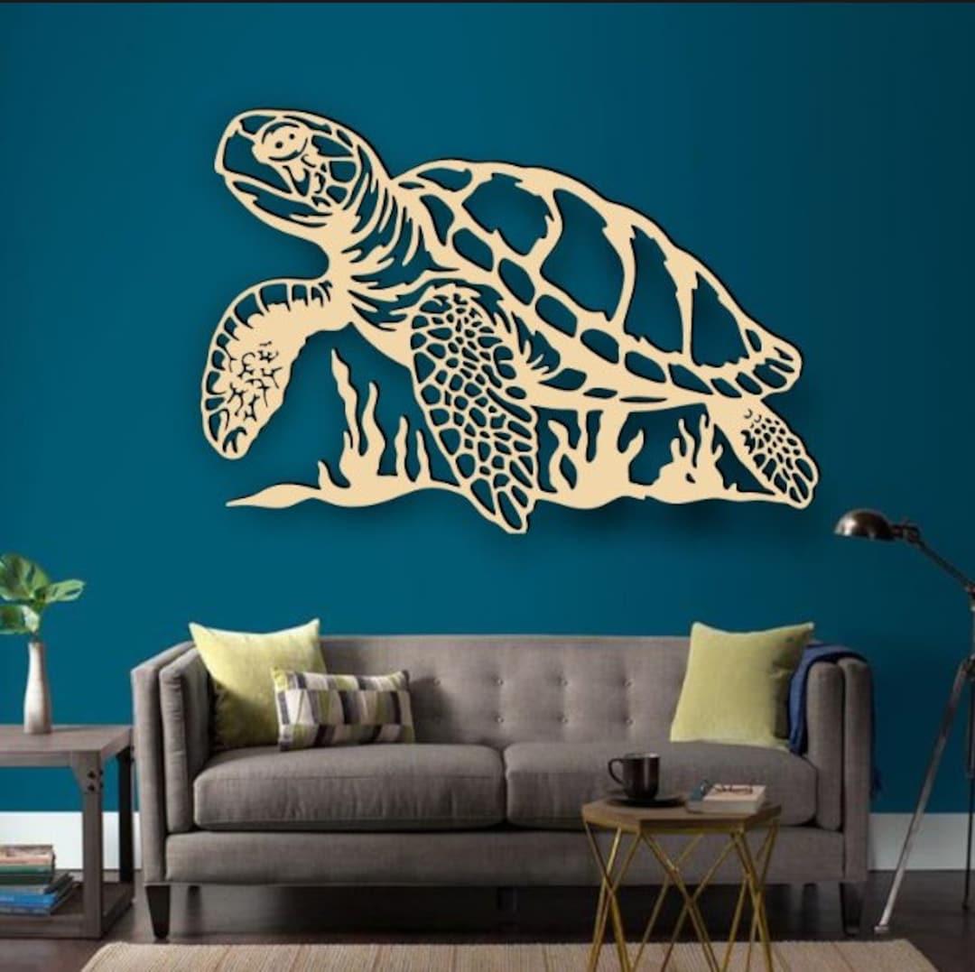 Turtle Wall Decor Cdr Dxf Svg Ai File - Etsy