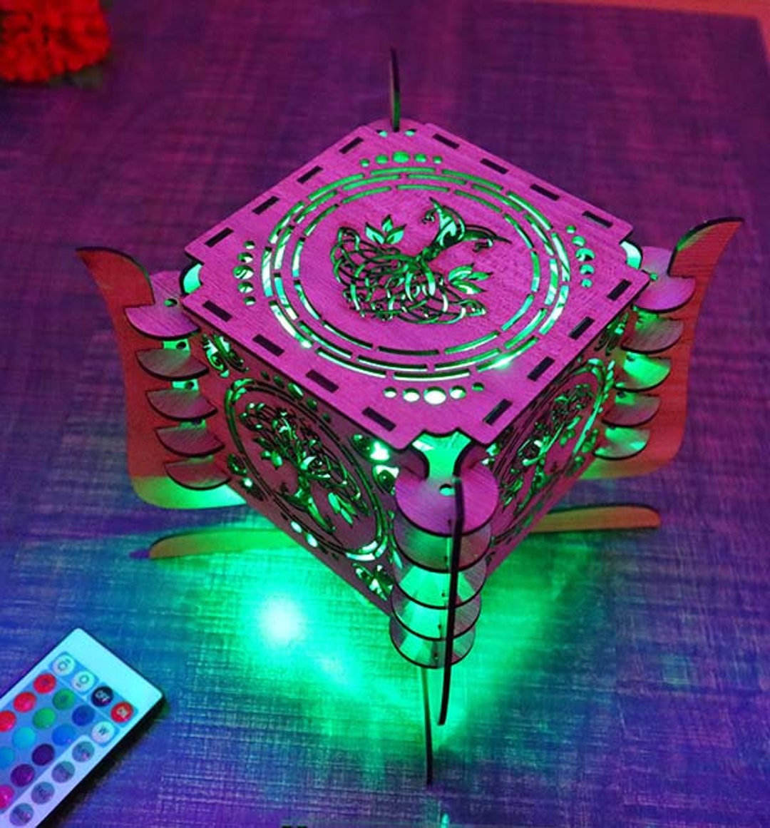 Laser Cut Wooden Table Lamp Night Light Room Cdr Dxf Svg Ai File - Etsy