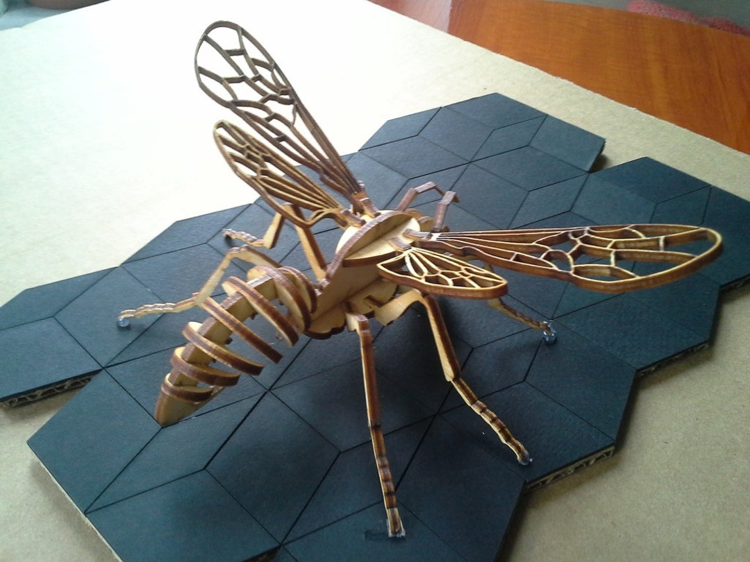 Laser Cut Model Bee Cdr Dxf Svg Pdf File Vector - Etsy