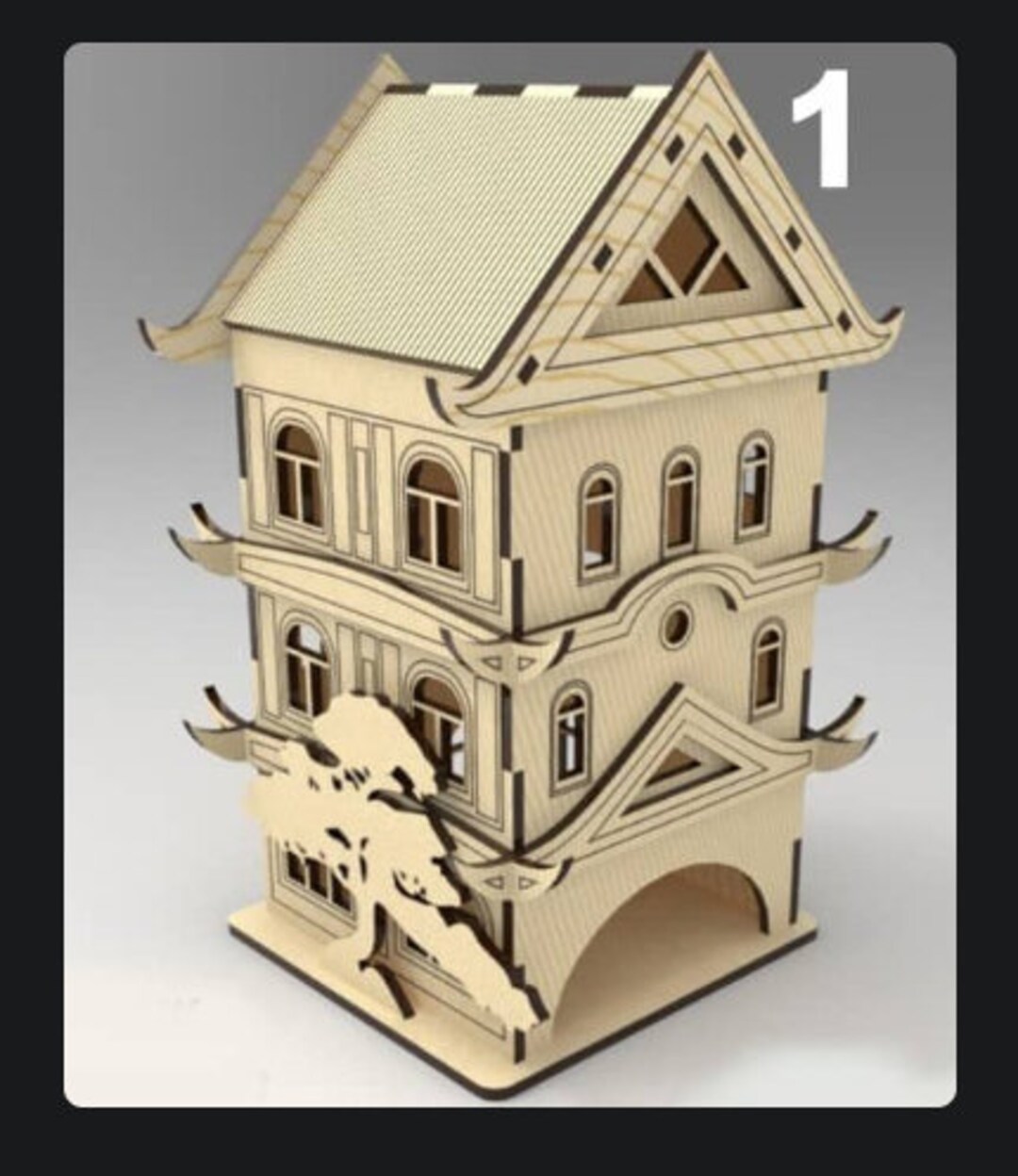 Laser Cut Wooden House 3d Model Cdr Dxf Svg Ai File - Etsy