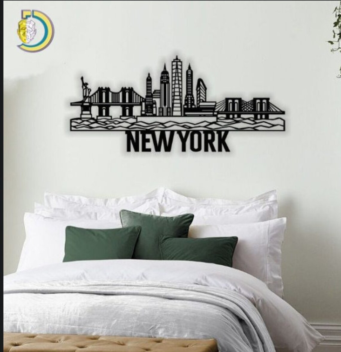 New York City Wall Decor Laser Cut Plasma Cdr Dxf Aı Svg File - Etsy