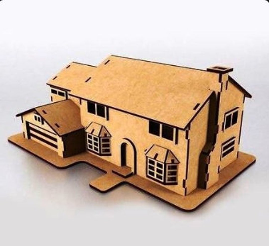 Laser Cut Wooden Simpsons House Model Cdr Svg Dxf Aı File - Etsy