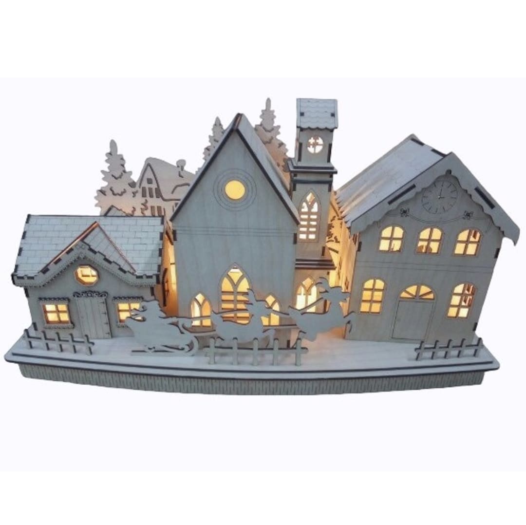 Laser Cut Wooden Model House Cdr Dxf Svg Ai File - Etsy