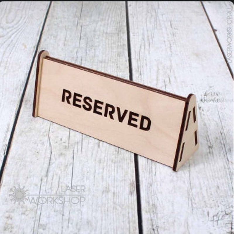 Reserved Table Sign - Etsy