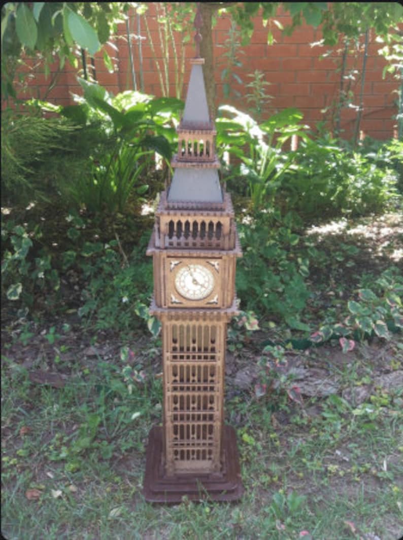 Laser Cut London Big Ben 3D Wood Model Cdr Dxf Aı Svg - Etsy