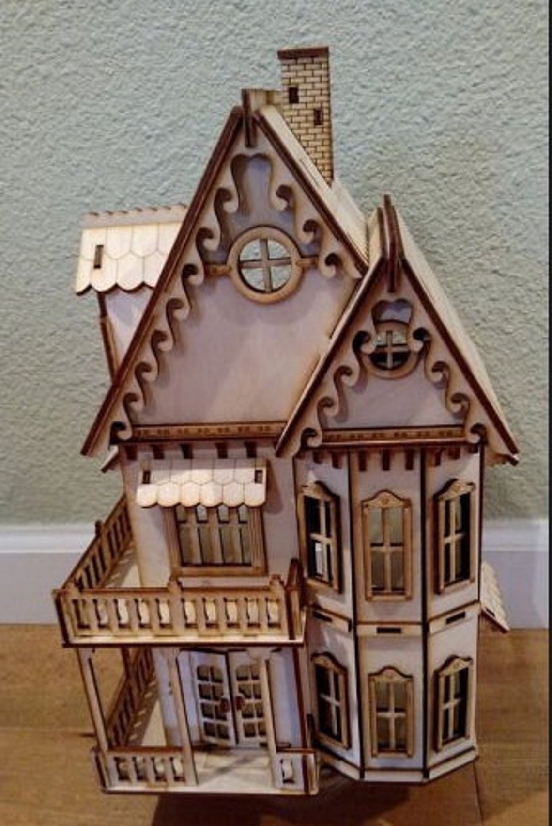 Laser Cut Wooden Toy Villa Doll House Model Cdr Dxf Svg Ai File - Etsy