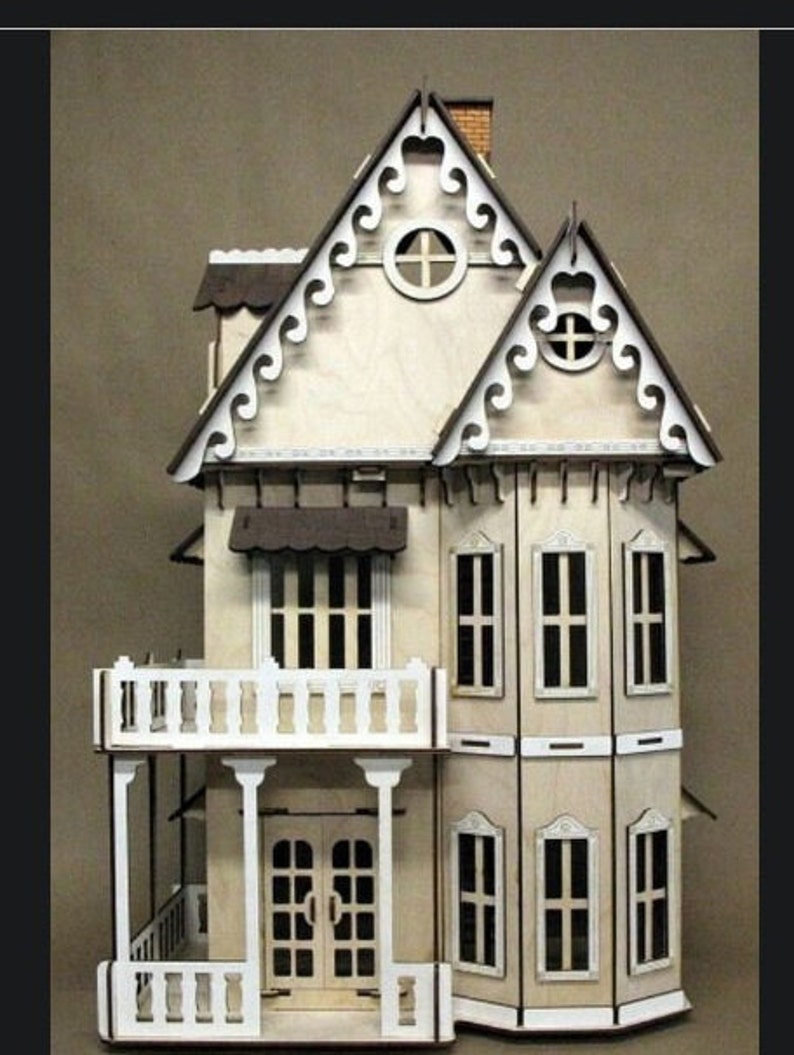 Laser Cut Wooden Toy Villa Doll House Model Cdr Dxf Svg Ai File - Etsy