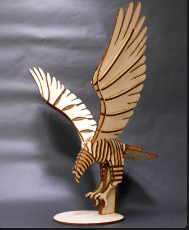 Laser Cut Flying Eagle 3D Puzzle Cdr Dxf Svg Ai File - Etsy