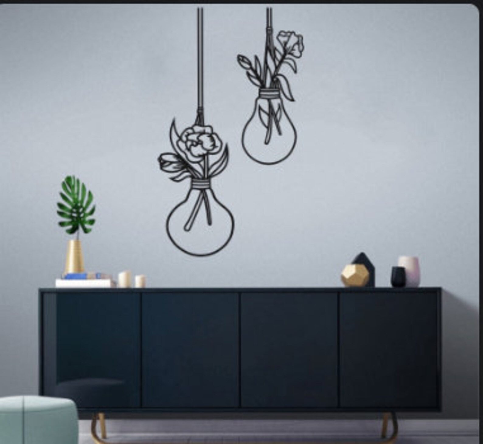 Laser Cut Light Bulb Wall Art Cdr Dxf Svg Ai File - Etsy