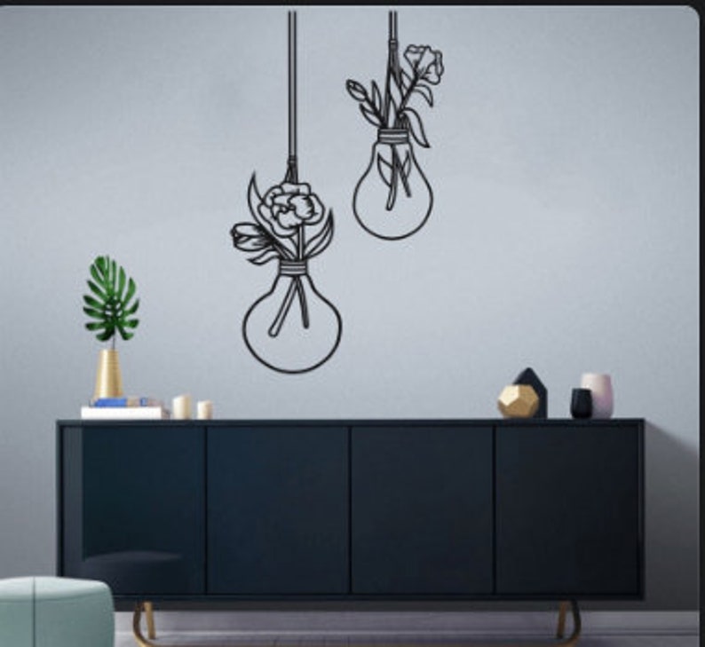 Laser Cut Light Bulb Wall Art Cdr Dxf Svg Ai File - Etsy