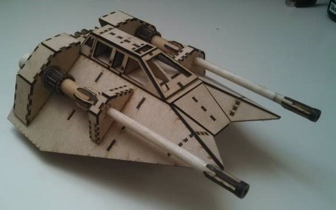 Laser Cut Model Snowspeeder 3mm Cdr Dxf Svg Pdf File - Etsy