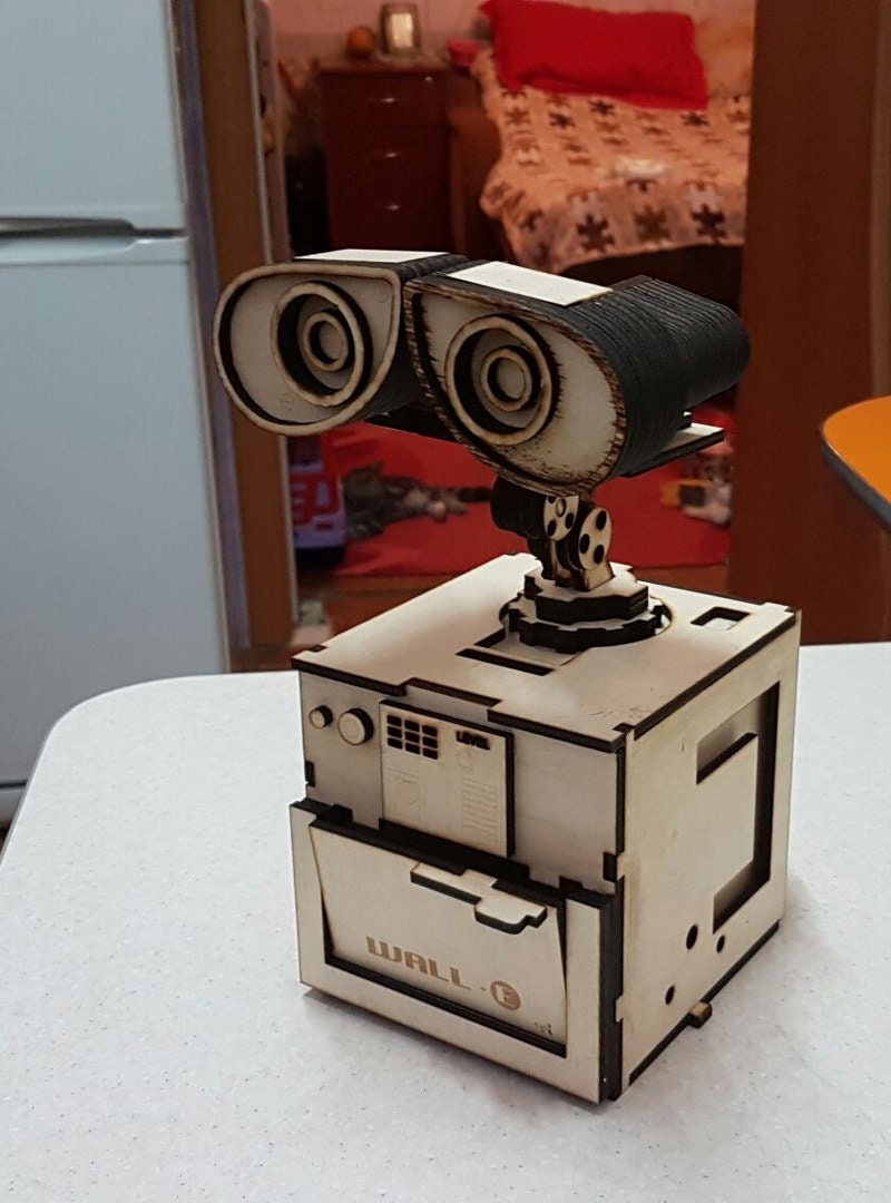 Laser Cut Wooden 3D Robot Puzzle Cdr Dxf Svg Ai File - Etsy