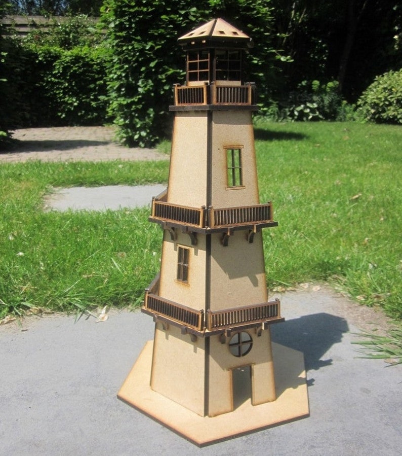 Laser Cut Wooden Model Lighthouse Decor Cdr Dxf Svg Ai File - Etsy