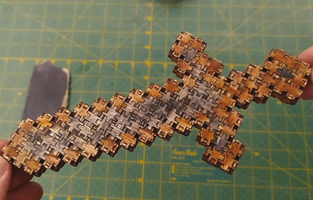 Laser Cut Wooden Model Minecraft Sword Cdr Dxf Svg Ai File - Etsy