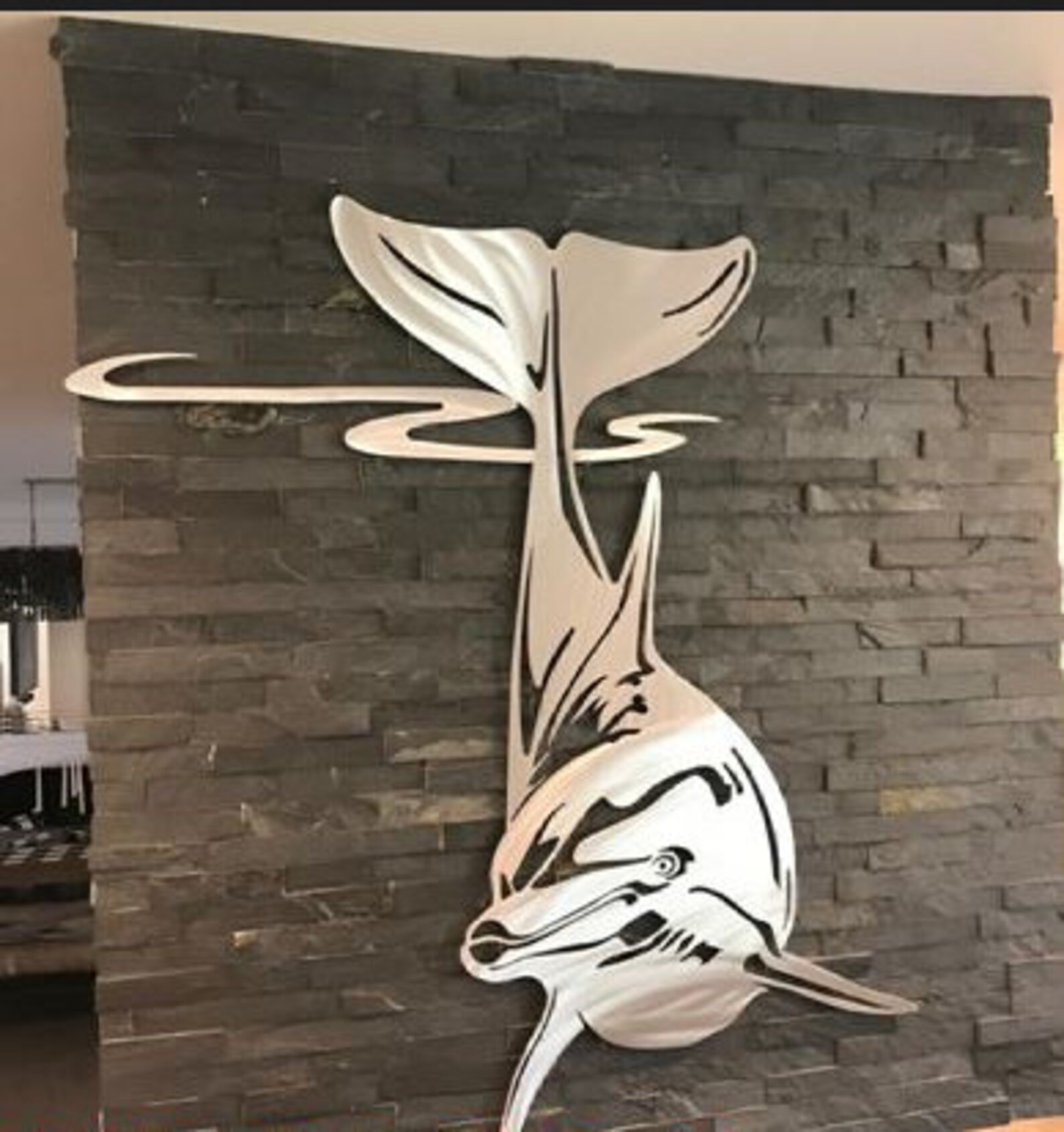 Laser Cut Wooden Model Dolphin Wall Decor Cdr Dxf Svg Ai File - Etsy