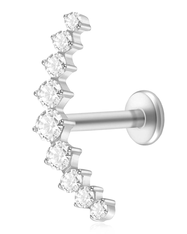 Cluster Helix Earring Stud, Cartilage Piercing Jewelry, Conch Jewellery ...