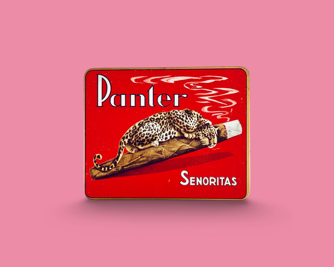 Vintage Red Tin Cigar Box for 20 Cigars by Panter Senoritas Gold ...