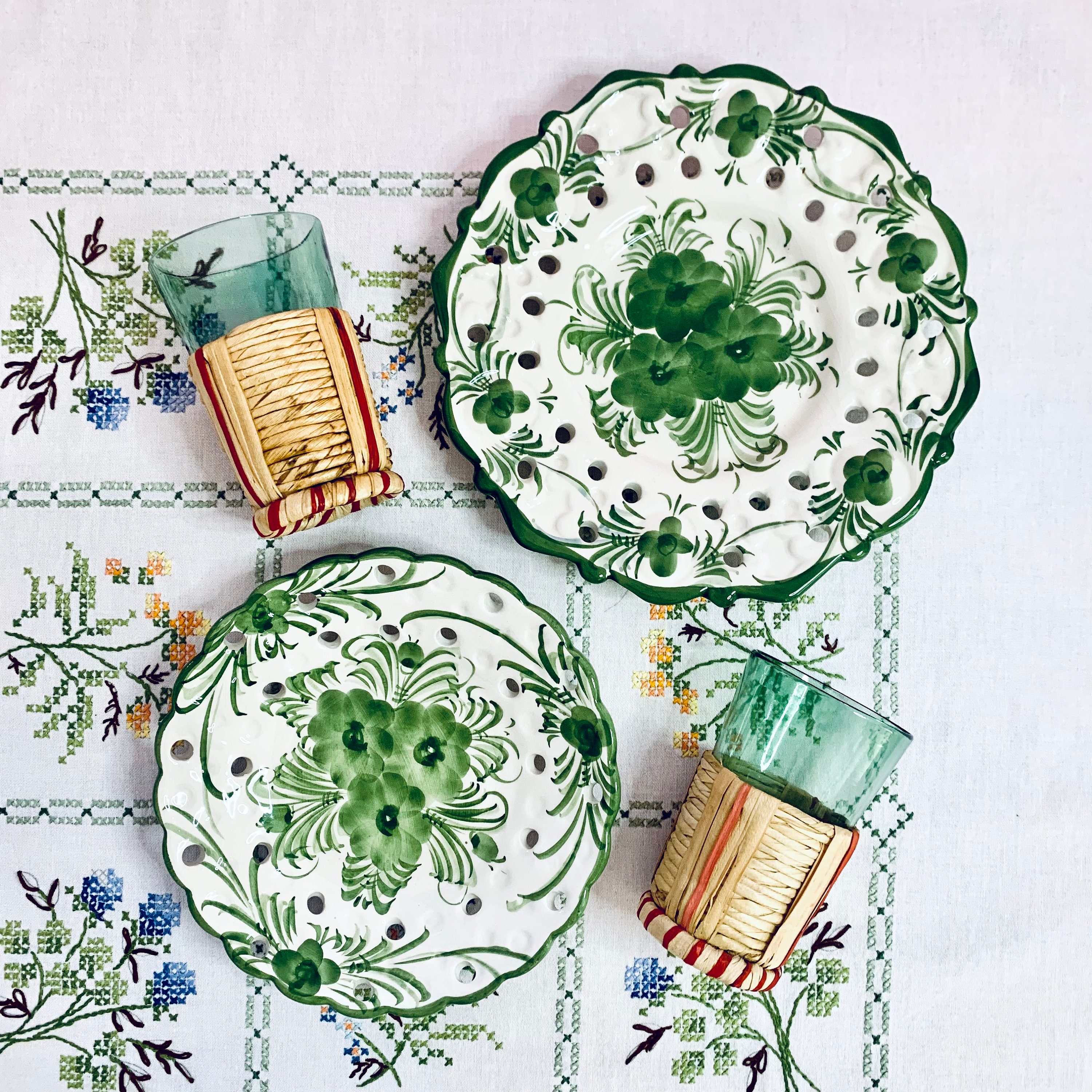 Artisanal Elegance: Handcrafted Portuguese Ceramic Fruit Plates Set of ...