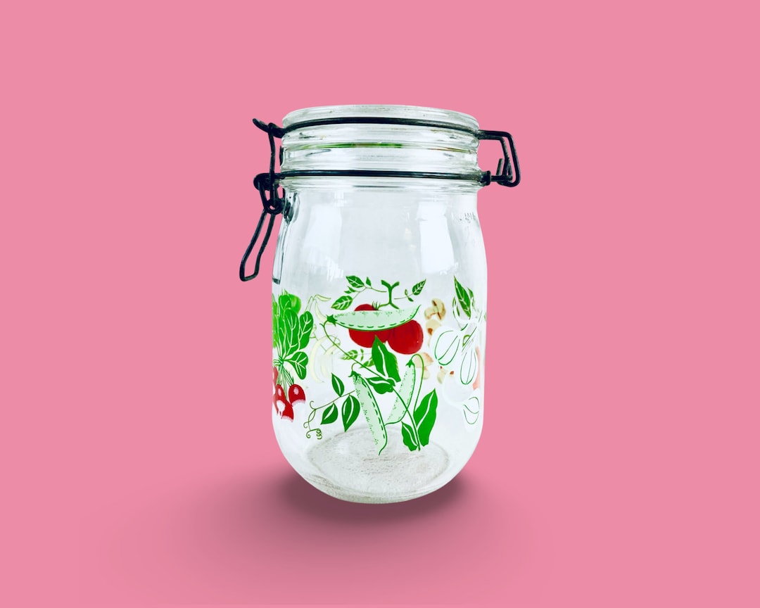 Vintage Le Parfait Glass Jar: 1L French Vegetable Design Storage - Etsy