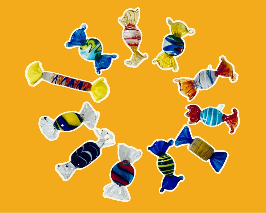 Mouth Blown Glass Candy Shaped Objects Set of 11 - Etsy