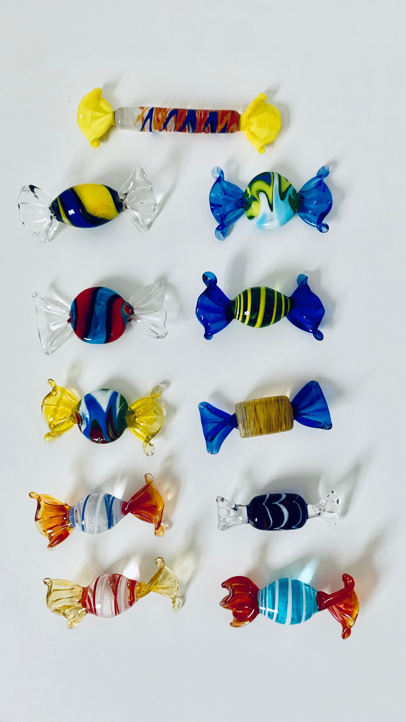 Mouth Blown Glass Candy Shaped Objects Set of 11 - Etsy