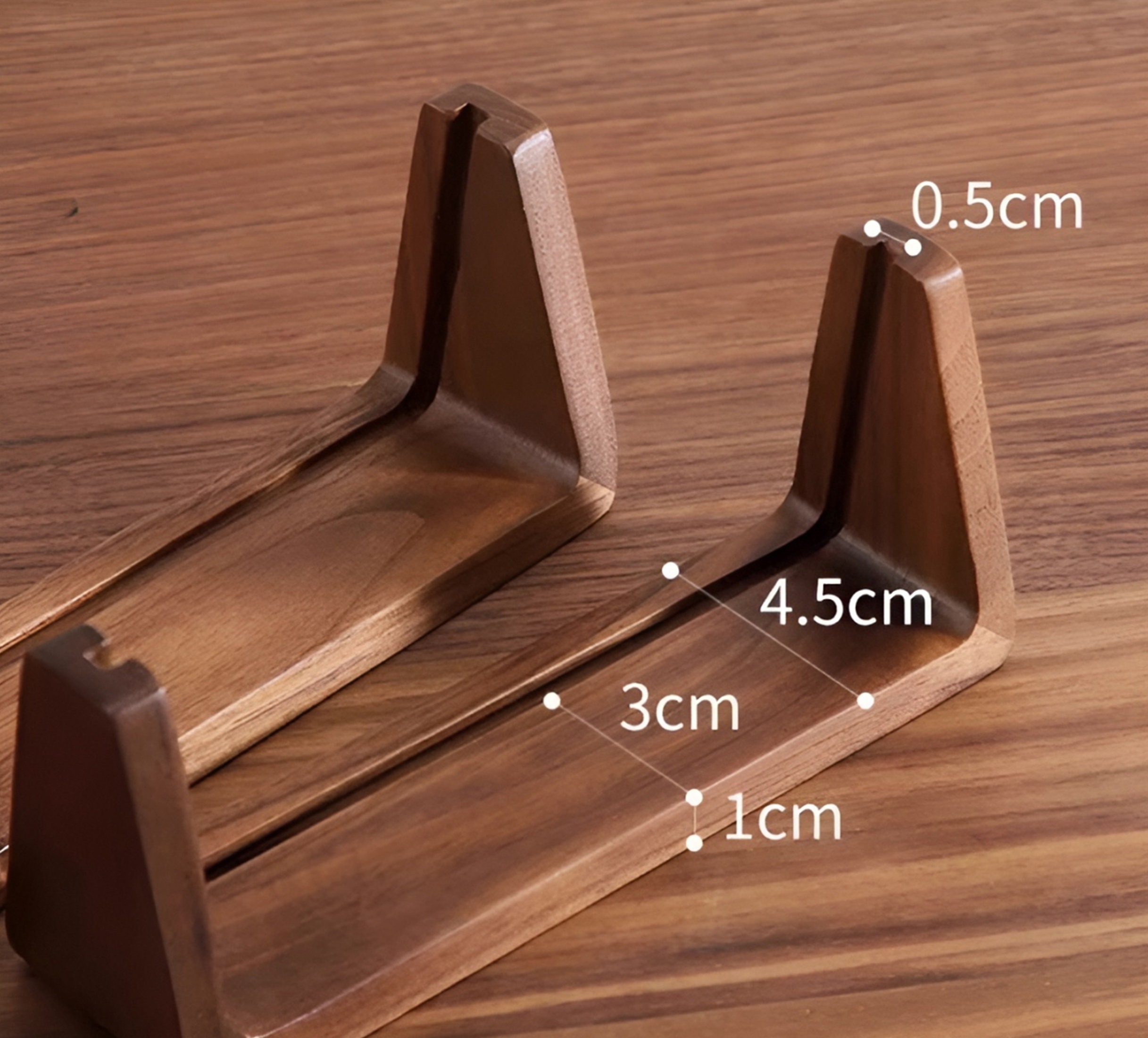 Walnut Photo Frame Transparent Standing Hardwood Rustic Tabletop ...