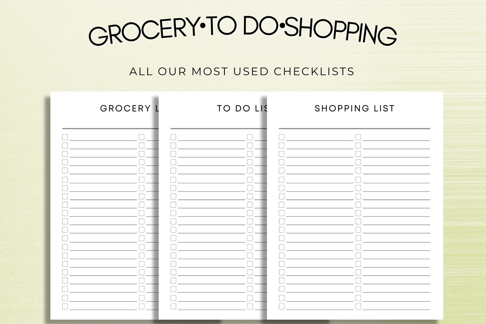 Minimal to Do List Printable, Simple Grocery List, Shopping List ...