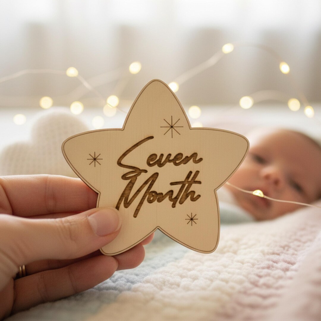 Baby Milestone Star Discs SVG Template | Photo Prop Laser Cut File ...