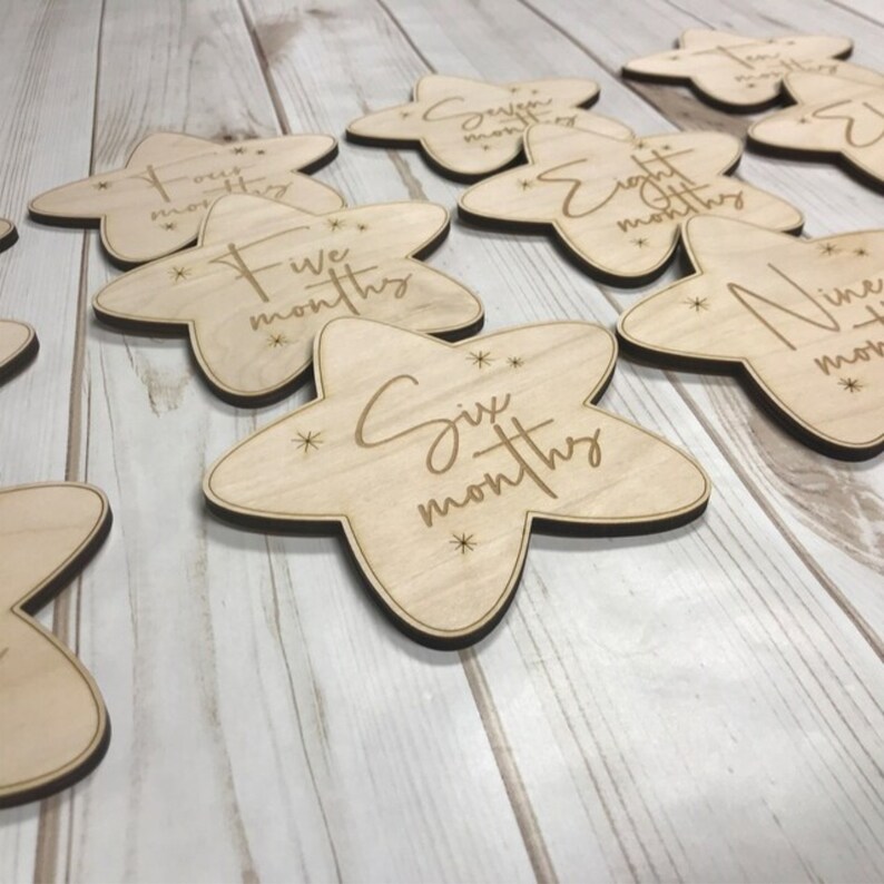 Baby Milestone Star Discs SVG Template | Photo Prop Laser Cut File ...