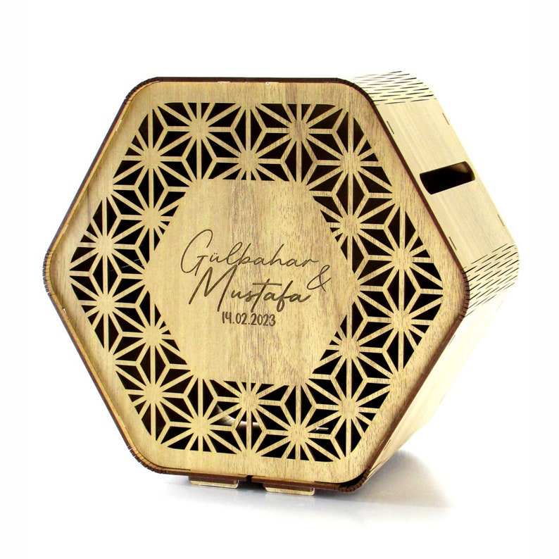 Hexagon Wedding Card Box Template Unique Wedding Detail - Etsy