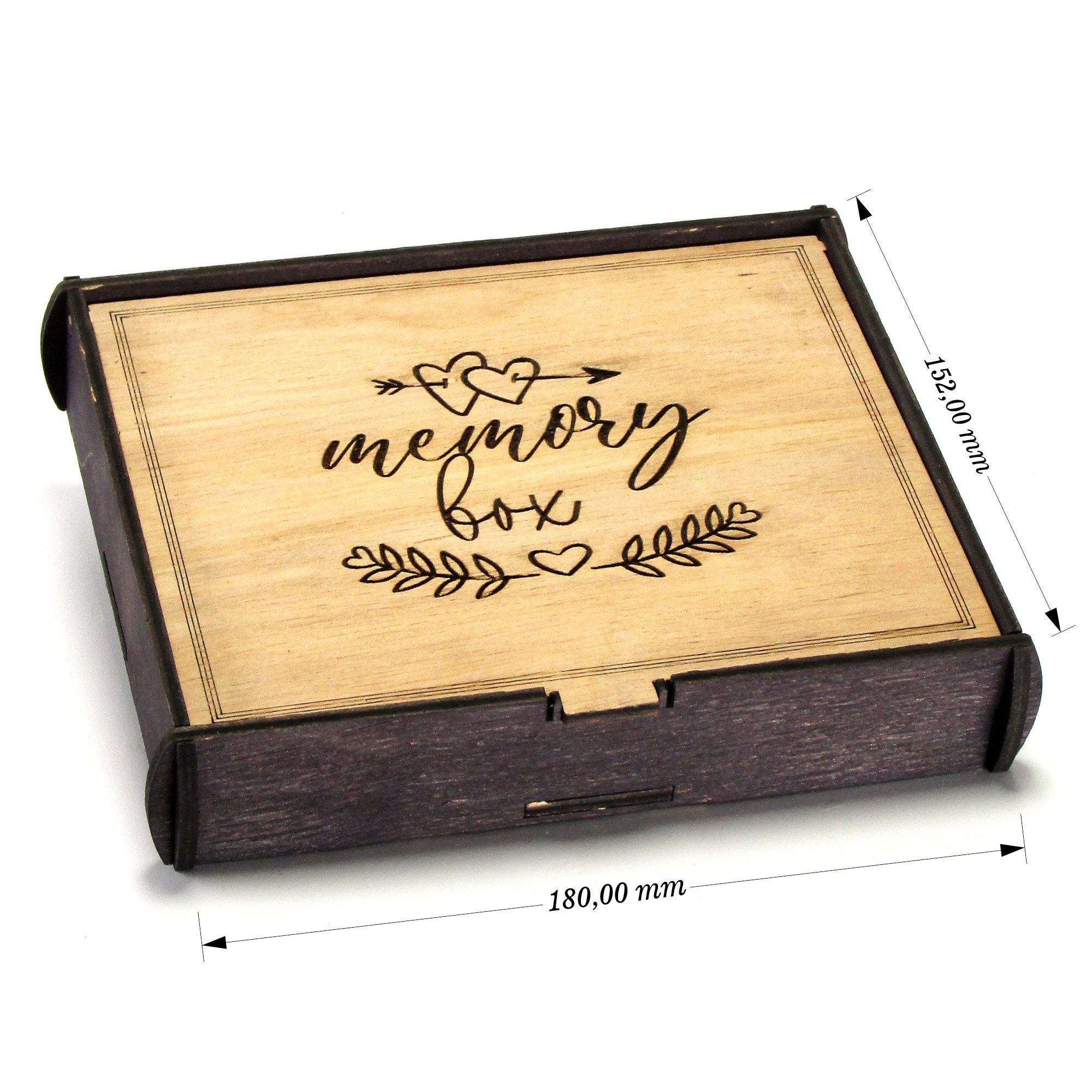 Photo Box Template 4x6 10x15cm Memory Box Storage, Engraved Keepsake ...