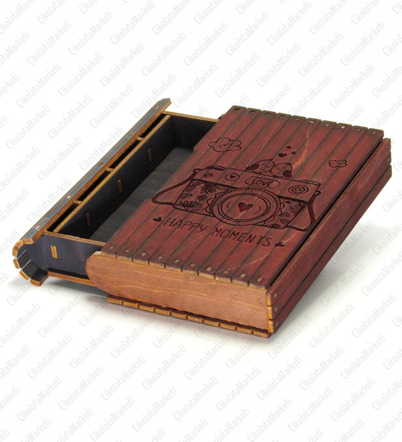 Slider Large Wooden Book Box Template for DIY Projects - Etsy