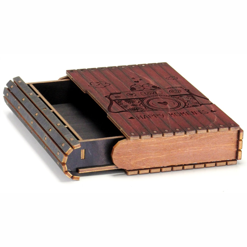 Slider Large Wooden Book Box Template for DIY Projects - Etsy