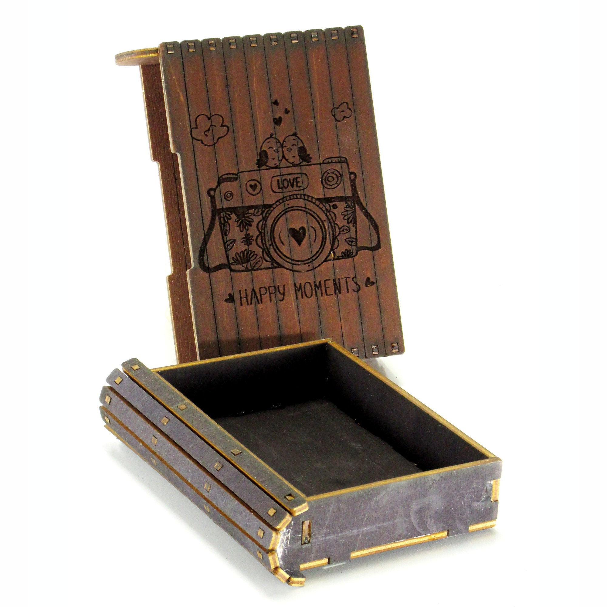 Slider Small Wooden Book Box Template for DIY Projects Book - Etsy
