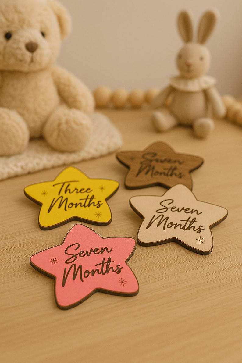 Baby Milestone Star Discs SVG Template | Photo Prop Laser Cut File ...