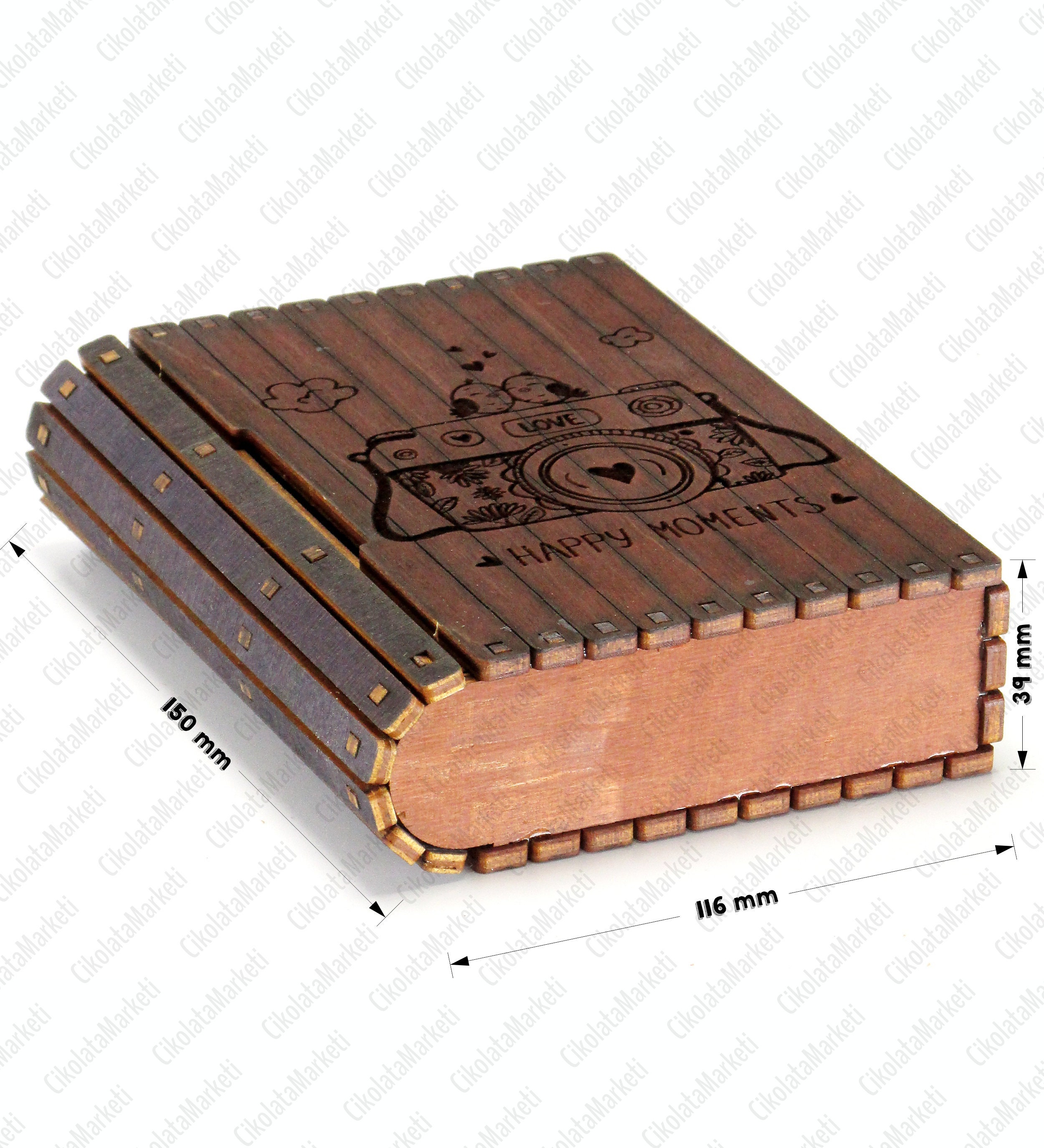 Slider Small Wooden Book Box Template for DIY Projects Book - Etsy