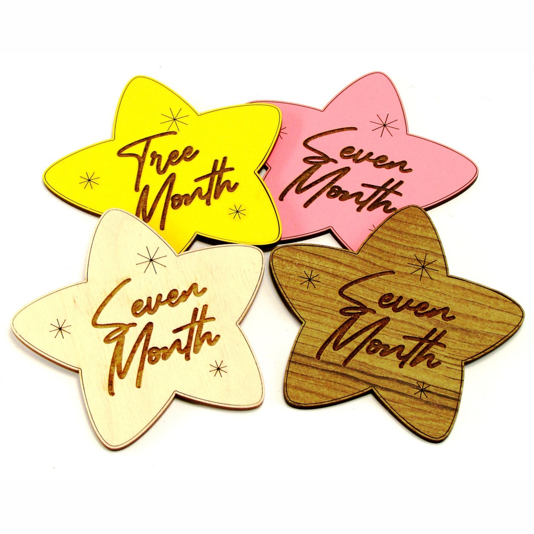 Baby Milestone Star Template: Record Your First Years Monthly Milestone ...