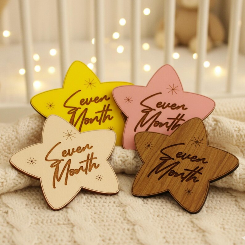 Baby Milestone Star Discs SVG Template | Photo Prop Laser Cut File ...